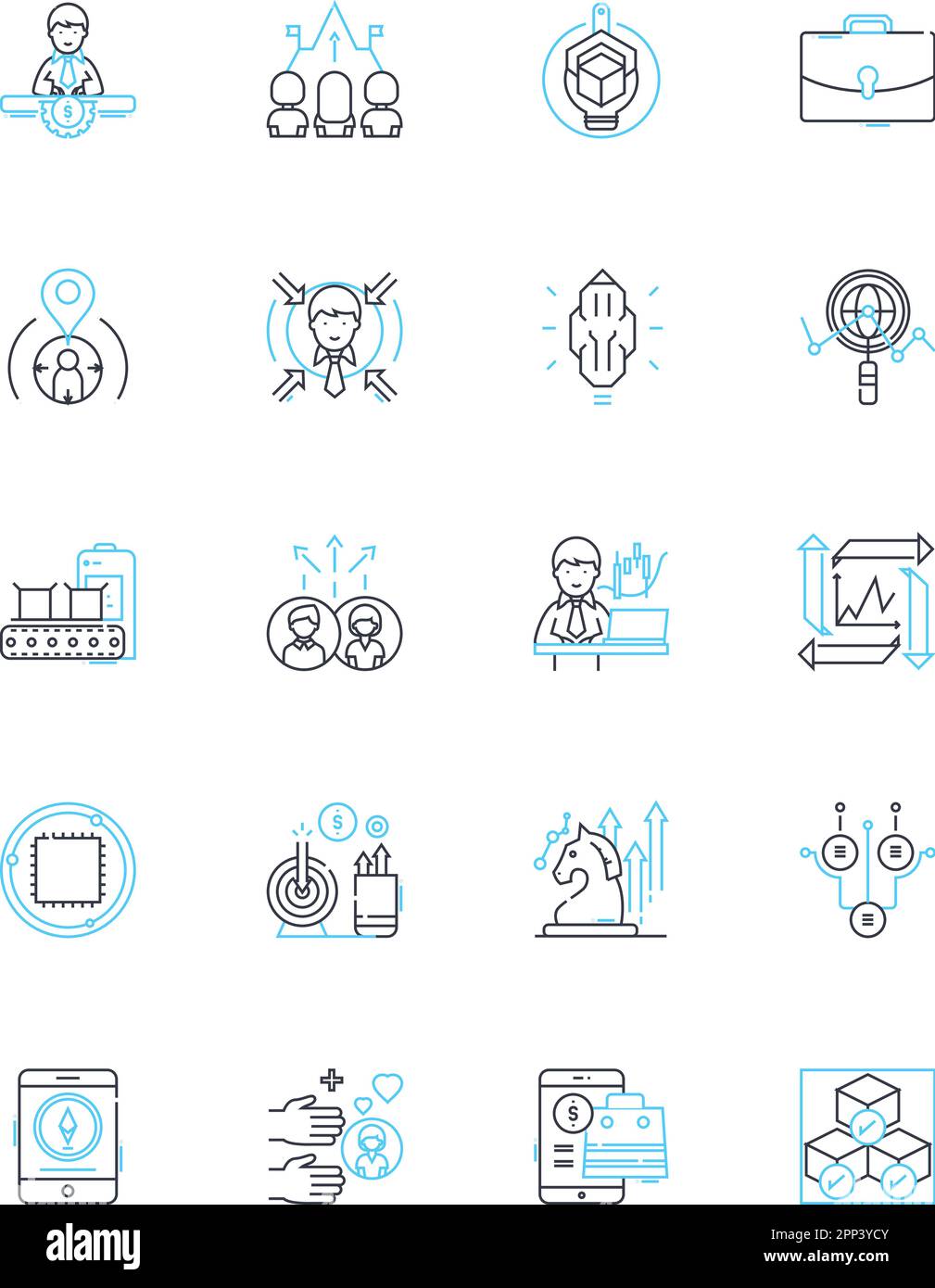 Expense Tracking linear icons set. Budgeting, Finance, Tracking ...