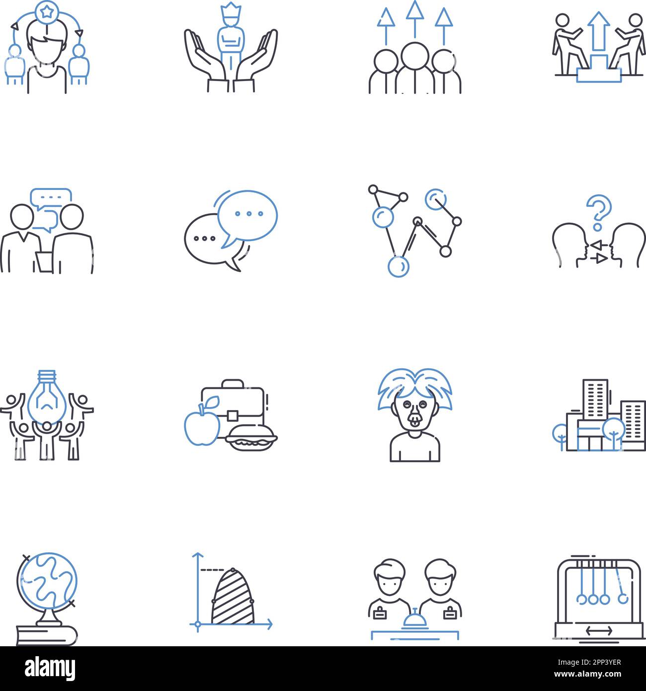 Mentoring relationships line icons collection. Guidance, Support, Mentorship, Apprenticeship ...