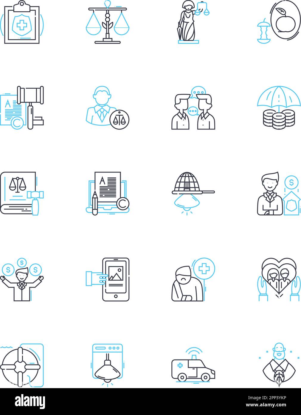 Assurance linear icons set. Confidence, Reliability, Trusrthiness ... Assurance linear icons set. Confidence, Reliability, Trusrthiness ...