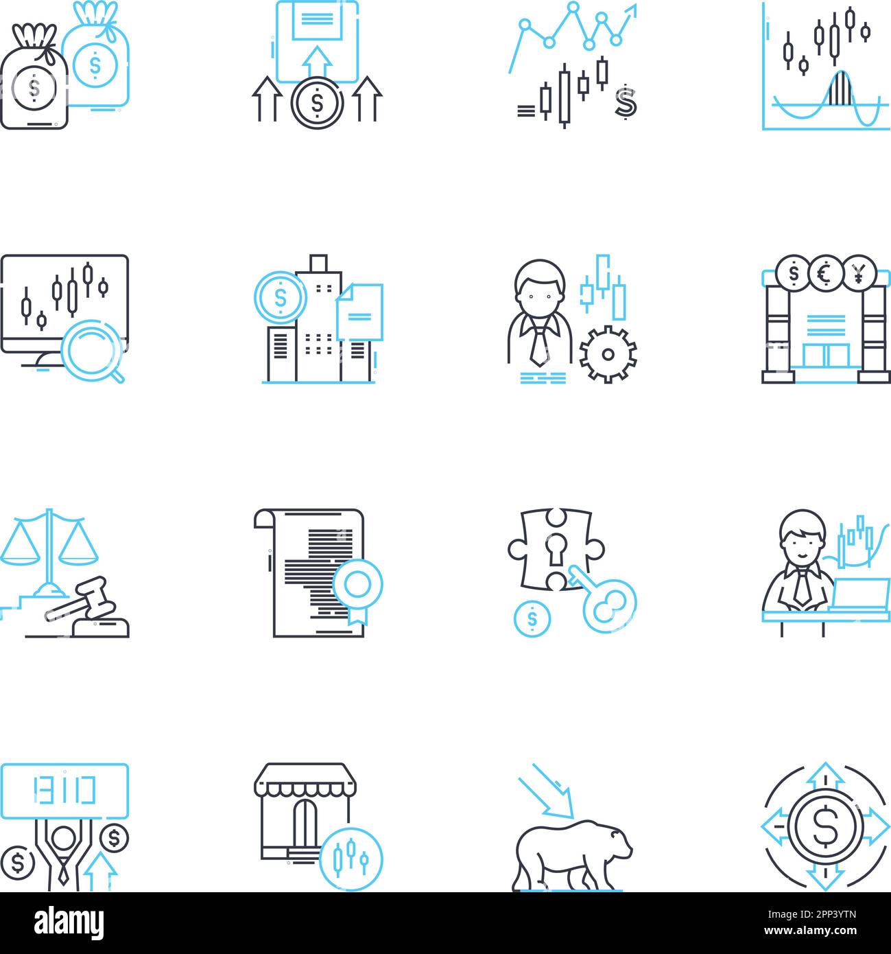 Performance Metrics Linear Icons Set Efficiency Accuracy Productivity Turnaround