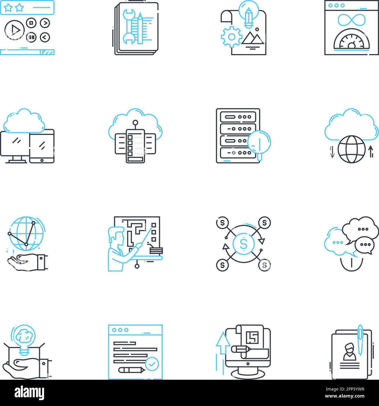 promotion linear icons set. Advertising, Discount, Coupon, Sale ...