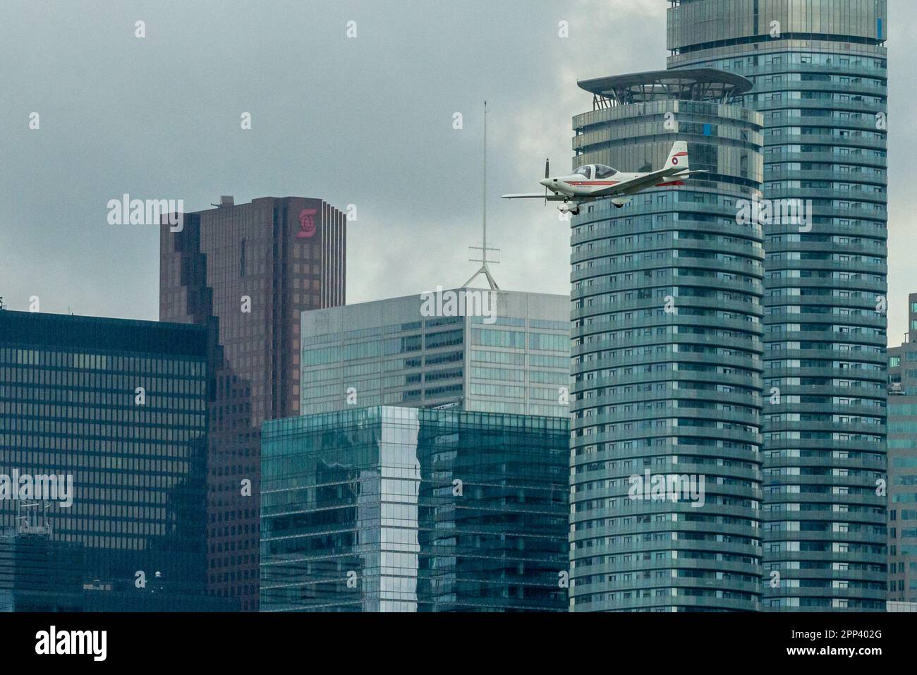 Toronto, ON, Canada - August 21, 2022: The Grob G 115 aircraft on the ...