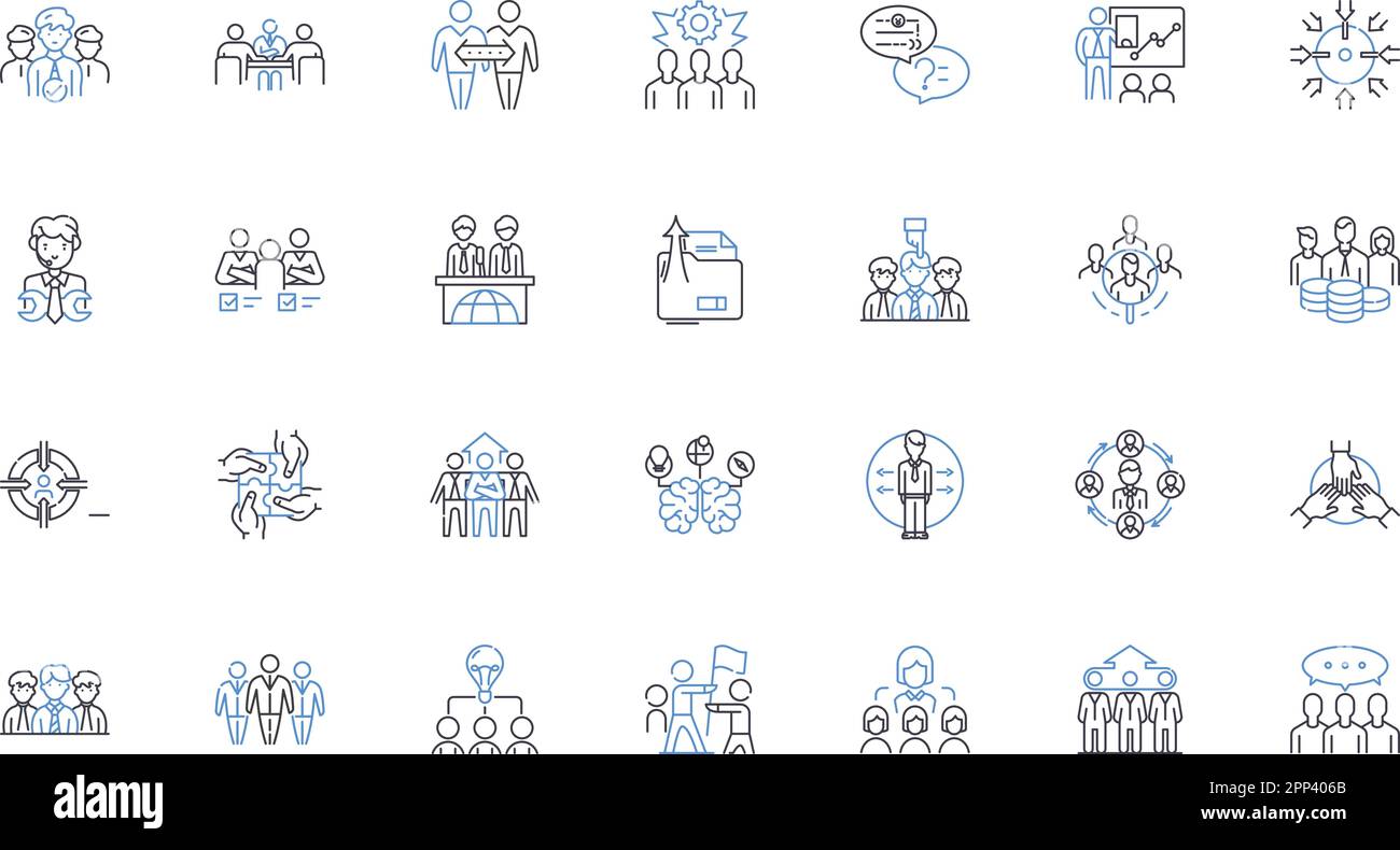 Sales Conference line icons collection. Strategy, Growth, Target ...