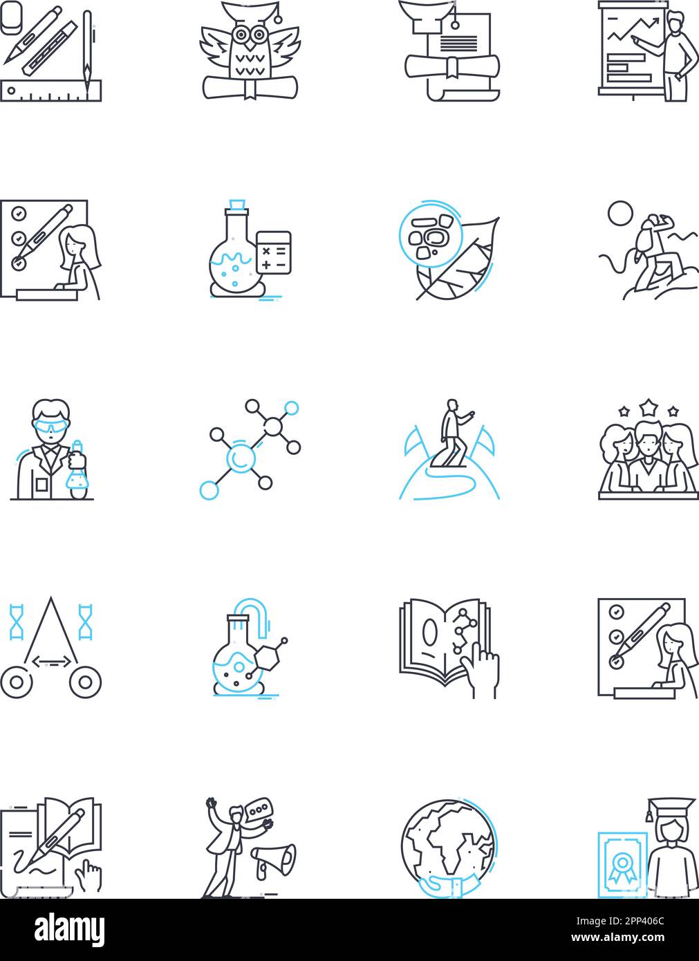 Seminary items linear icons set. Bible, Cross, Sermon, Worship, Prayer ...