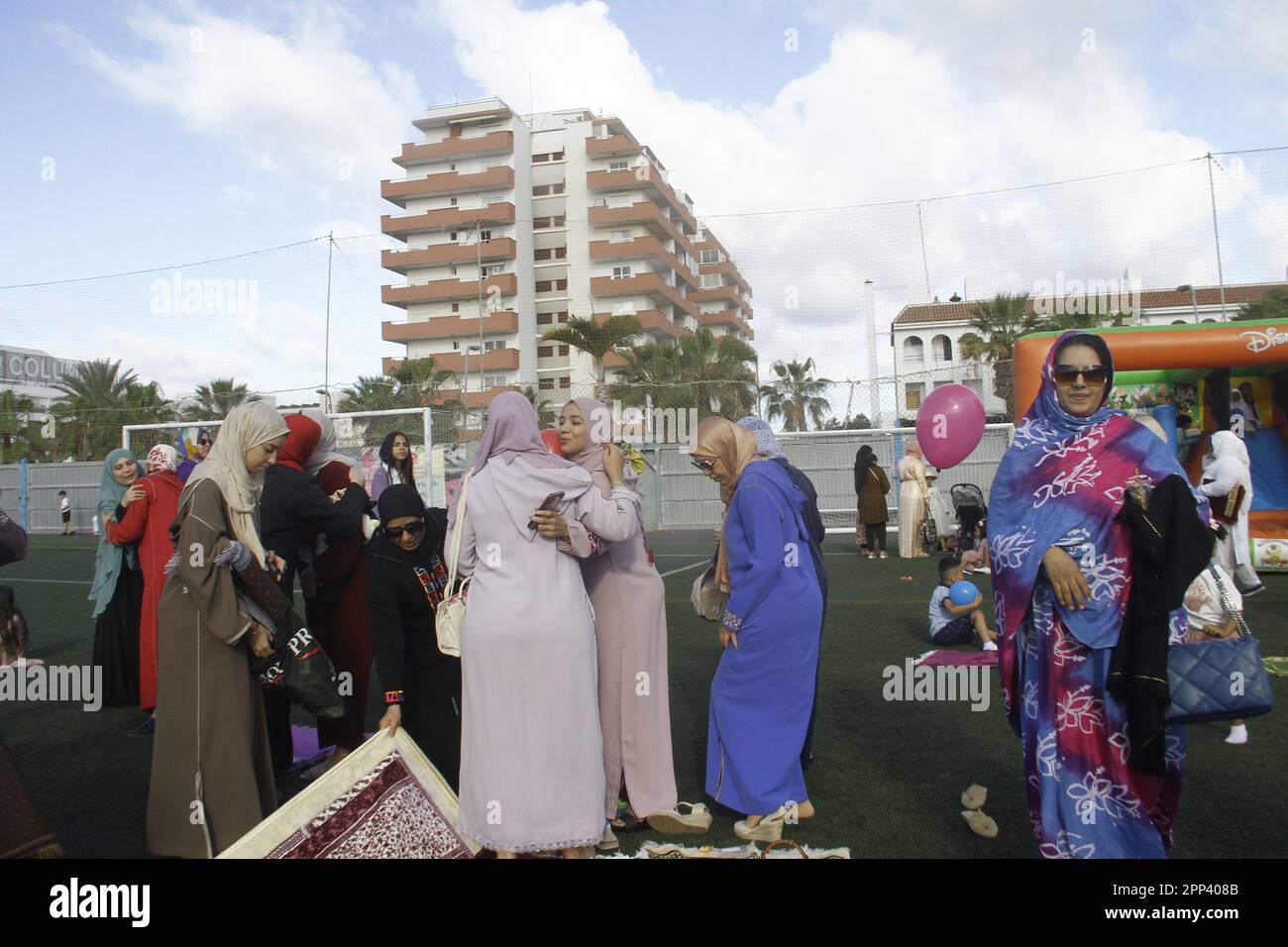 Spain. 21st Apr, 2023. Eid ul-Fitr the end of Ramadan celebration in ...