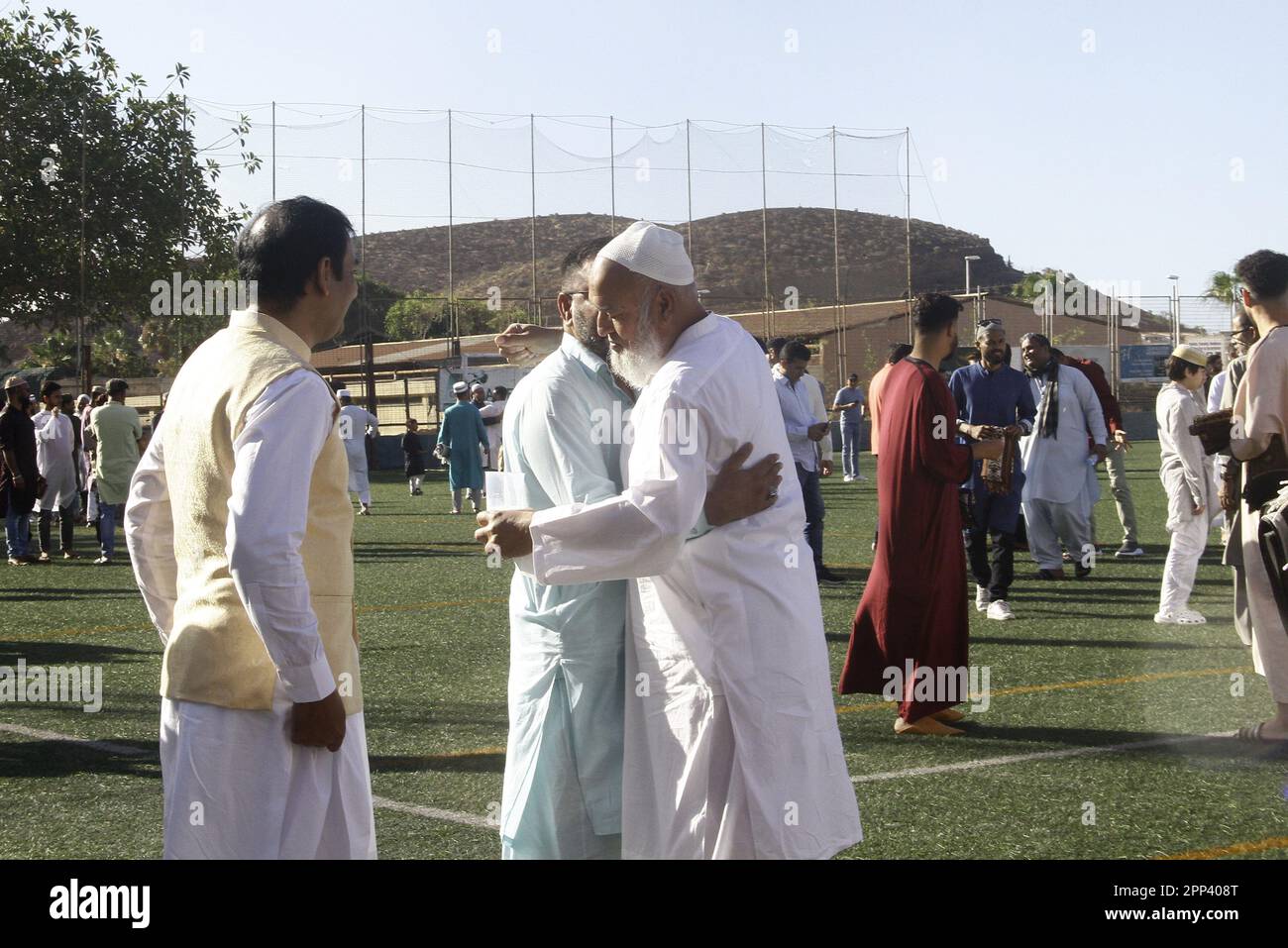 Spain. 21st Apr, 2023. Eid ul-Fitr the end of Ramadan celebration in ...