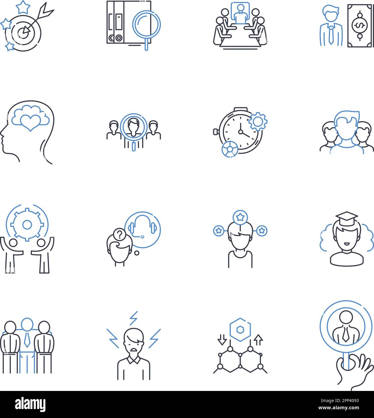 Human resources and staffing line icons collection. Recruitment, Talent ... Human resources and staffing line icons collection. Recruitment, Talent ...