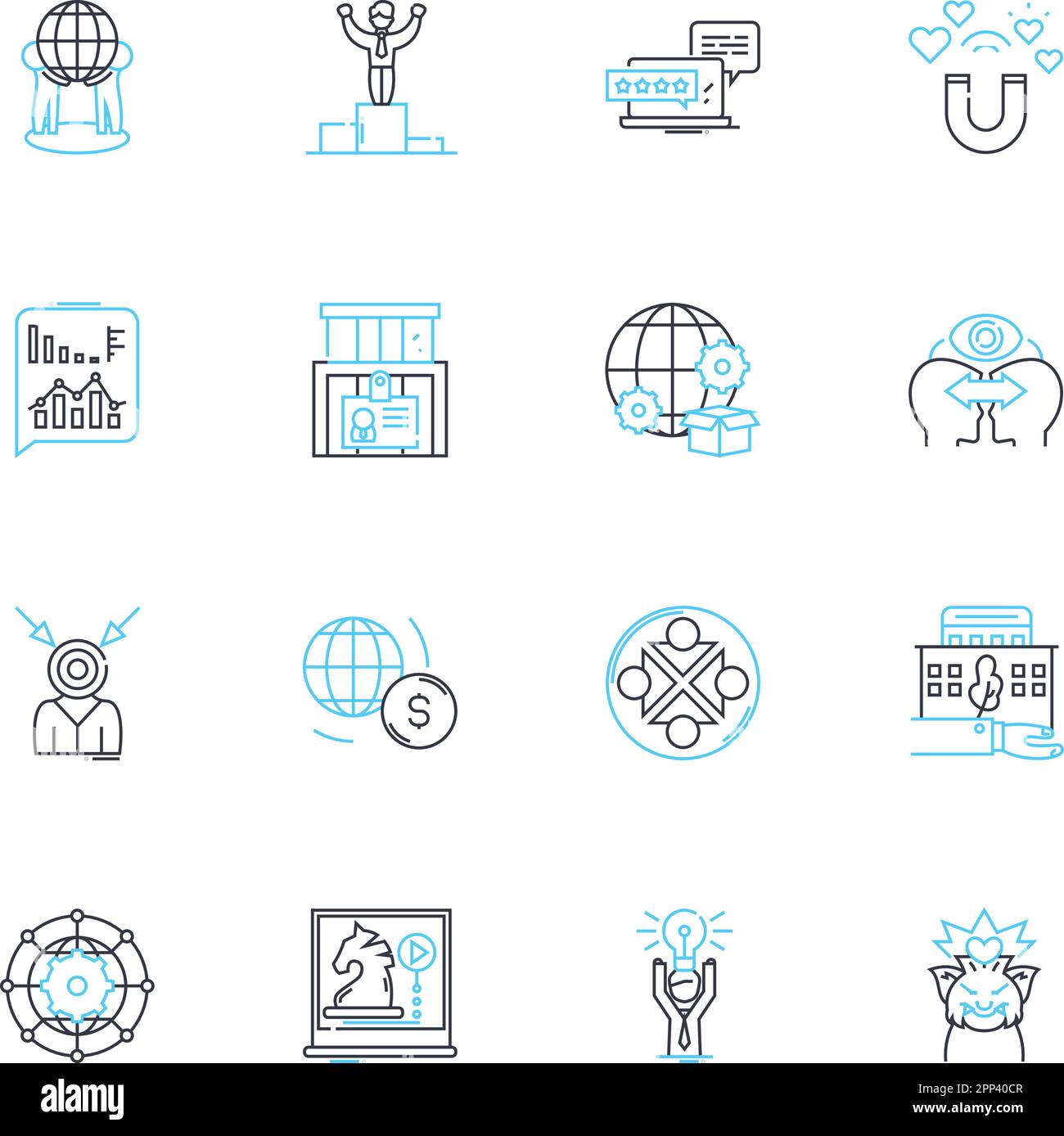 Overseas transactions linear icons set. Currency, Remittance, Export ...