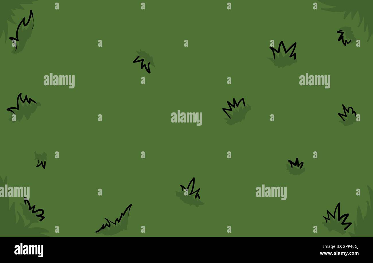 Banner in top view of green field with grass in cartoon style Stock ...