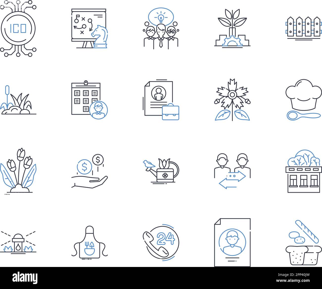Film industry line icons collection. Hollywood, Blockbuster ...