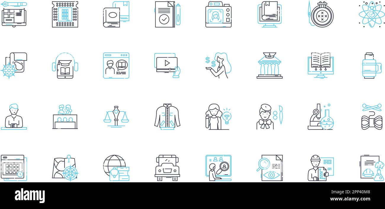 Academic instruction linear icons set. Education, Learning, Instruction ... Academic instruction linear icons set. Education, Learning, Instruction ...