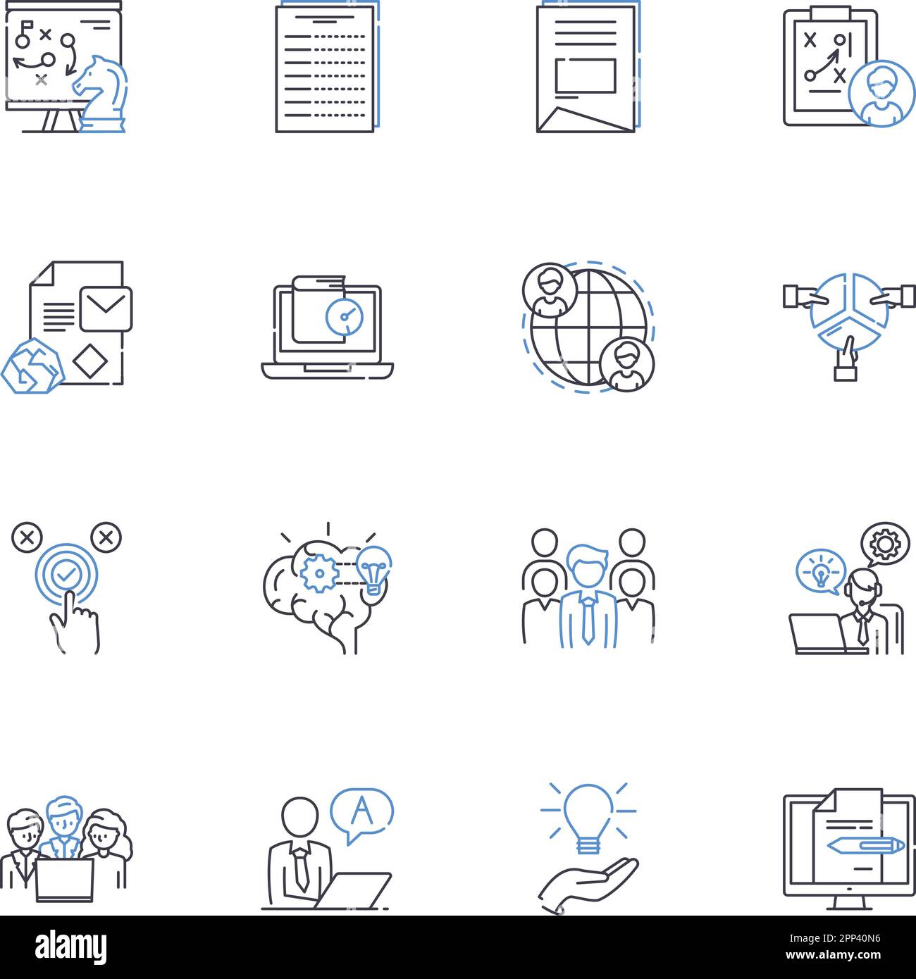 Media planning line icons collection. Strategy, Tactics, Audience ... Media planning line icons collection. Strategy, Tactics, Audience ...