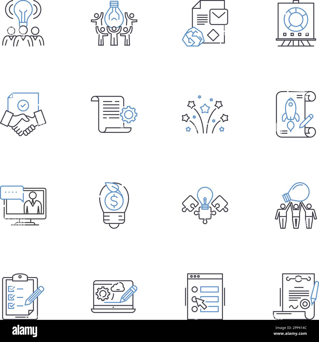 Event marketing line icons collection. Promotion, Branding, Experience ...