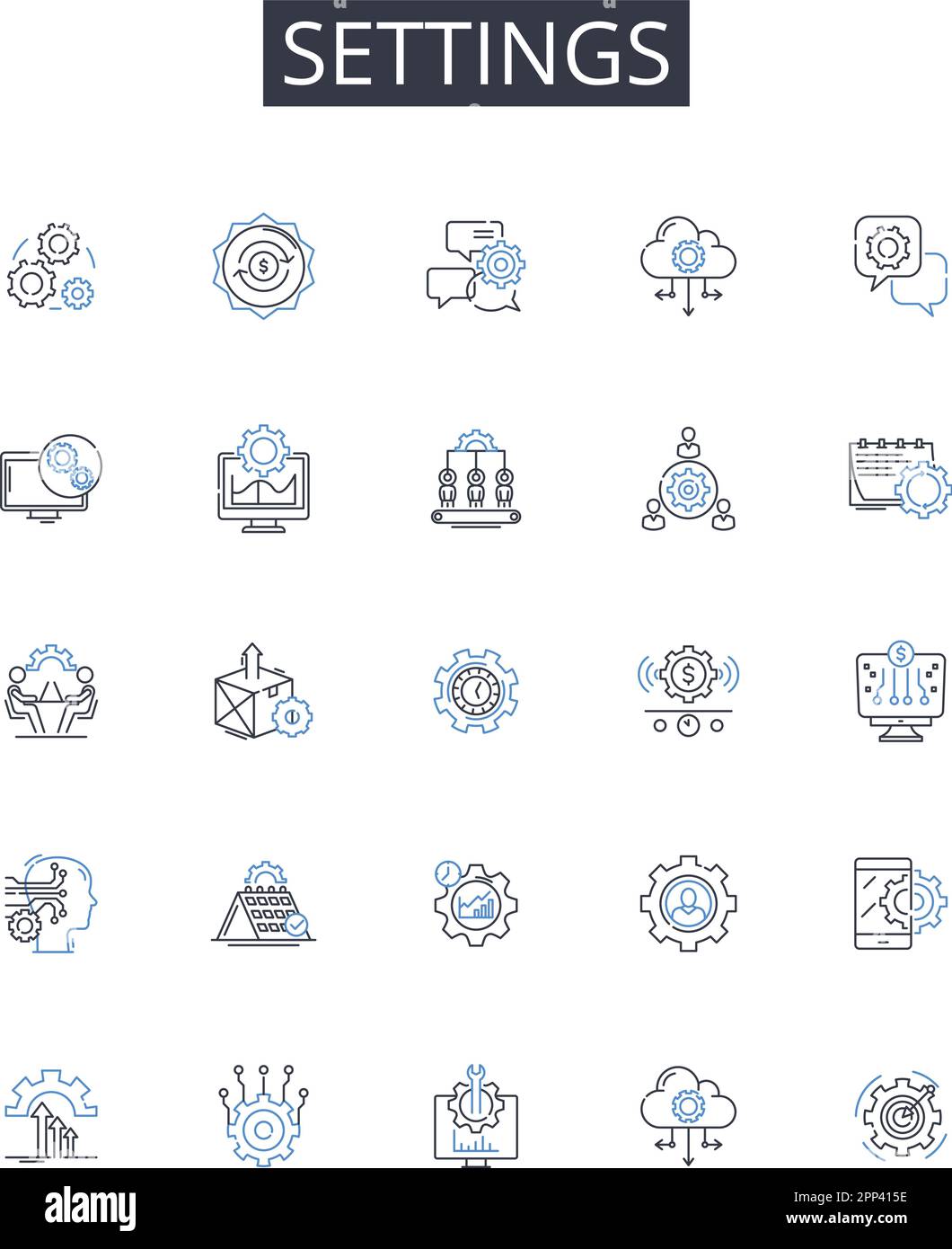 Settings Line Icons Collection Atmosphere Configuration Conditions