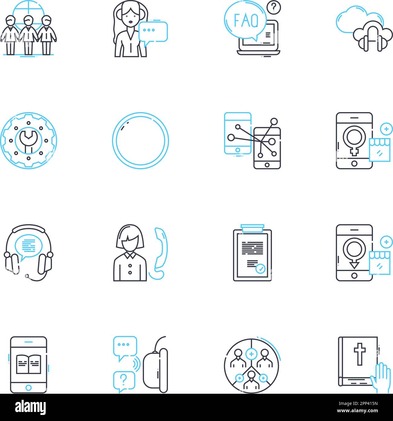 Help center linear icons set. Support, Assistance, Troubleshooting ... Help center linear icons set. Support, Assistance, Troubleshooting ...