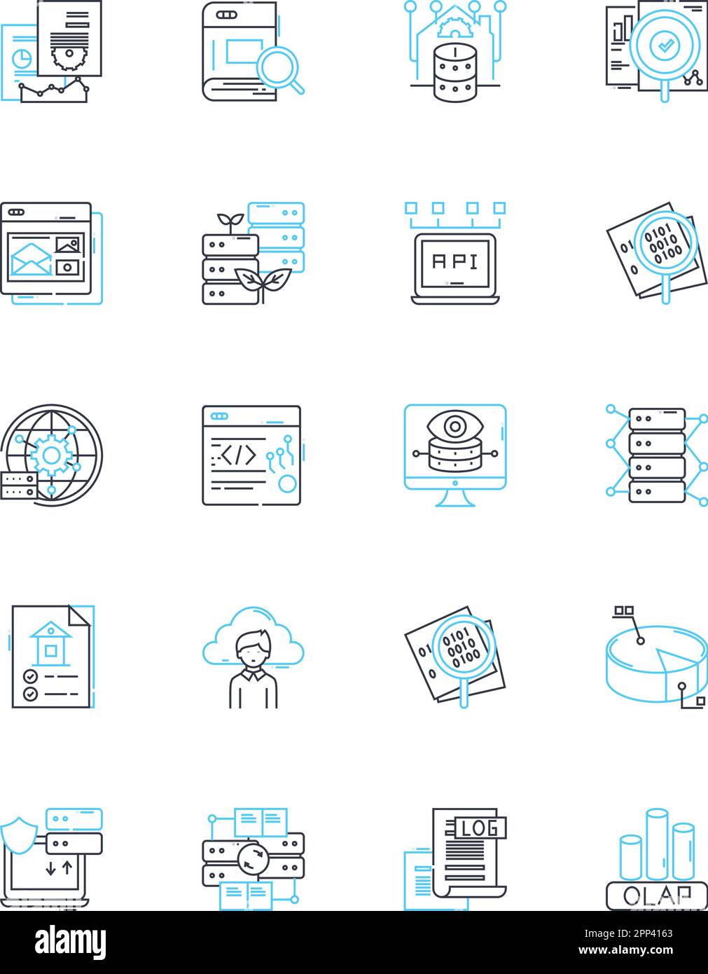 Budget management linear icons set. Frugal, Saving, Planning, Budgeting ...