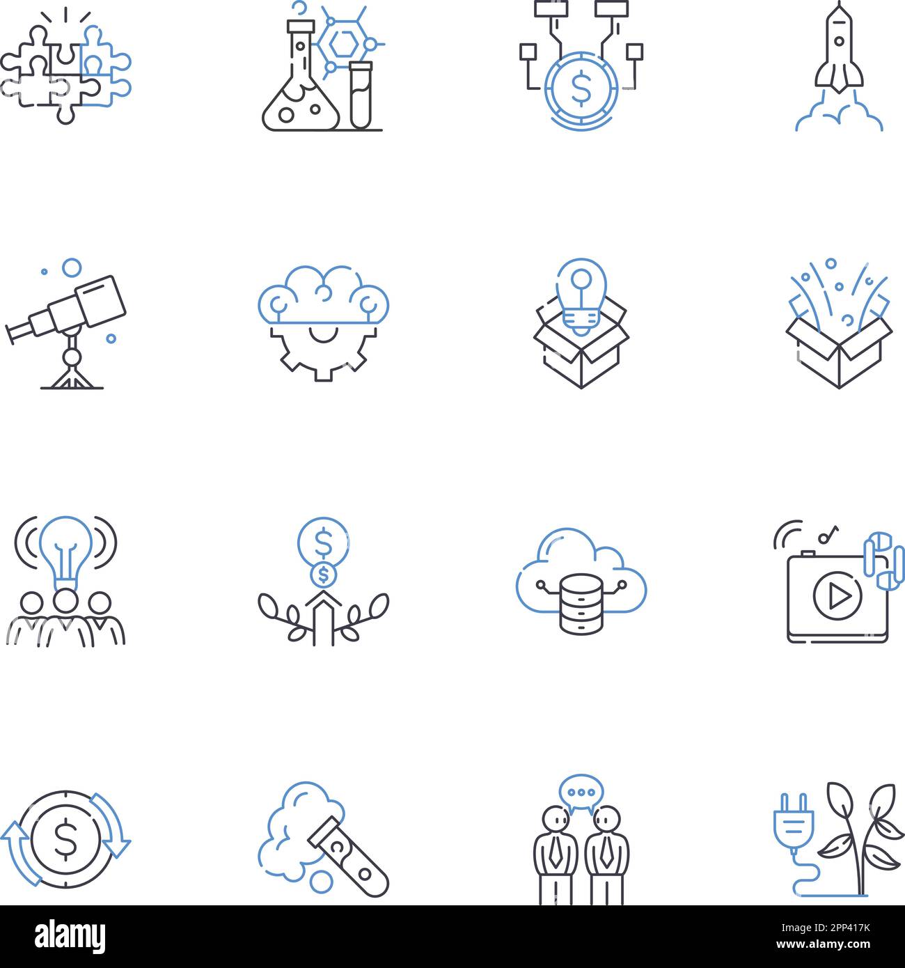 Reinvention line icons collection. Revamp, Transformation, Innovation ...