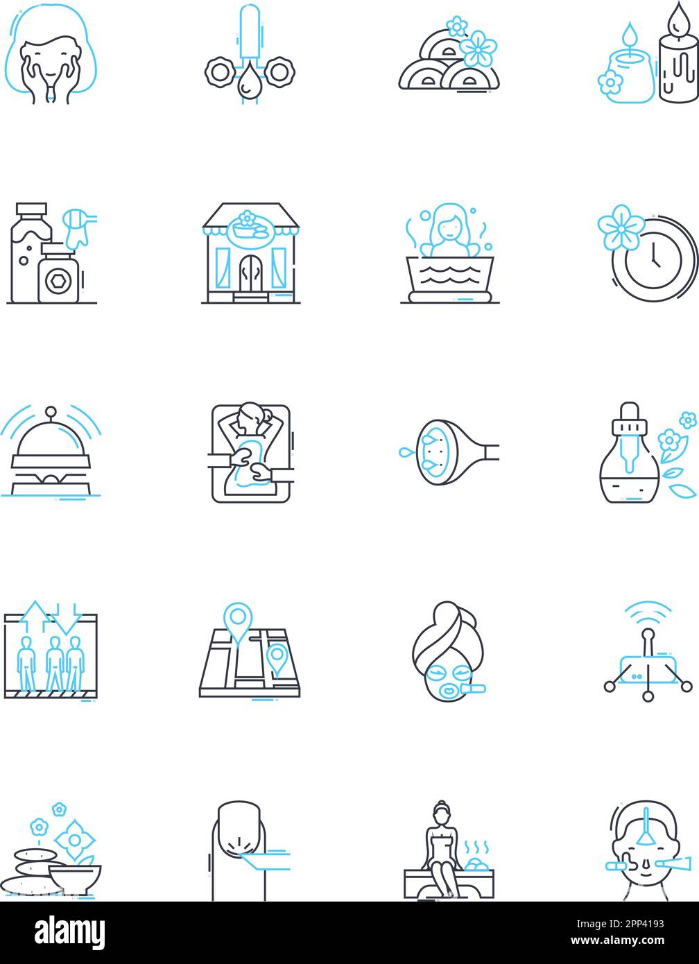 wellness programs linear icons set. Health, Fitness, Nutrition, Mindfulness , Meditation, Yoga ...