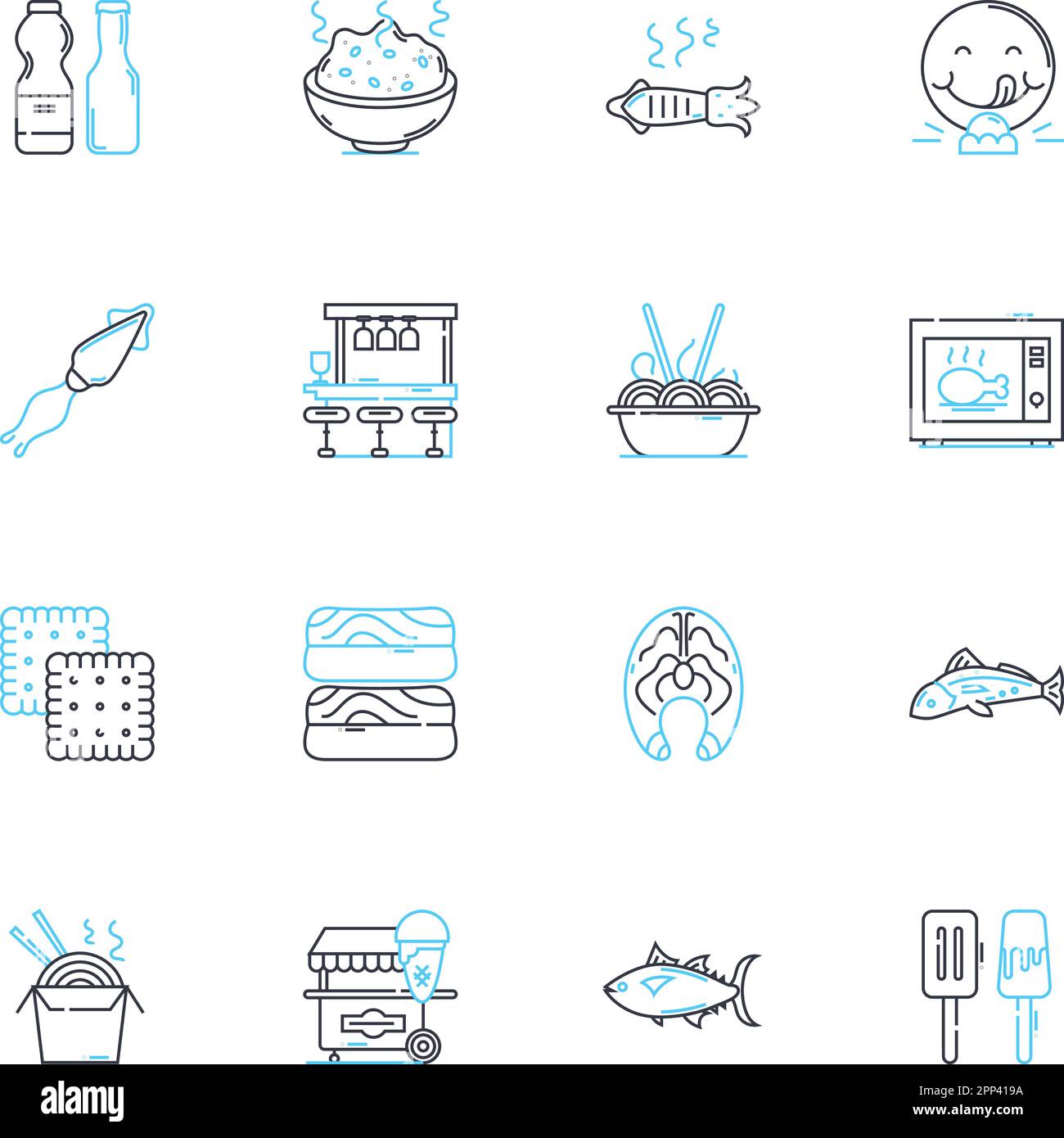 Tasting menu linear icons set. Gastronomy, Gourmet, Fine-dining ... Tasting menu linear icons set. Gastronomy, Gourmet, Fine-dining ...