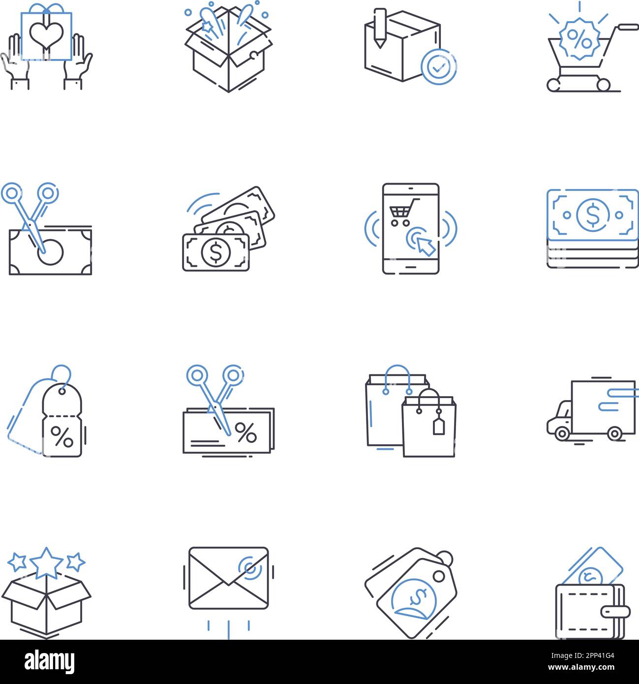 Retail customer line icons collection. Shopper, Consumer, Buyer, Patron ...