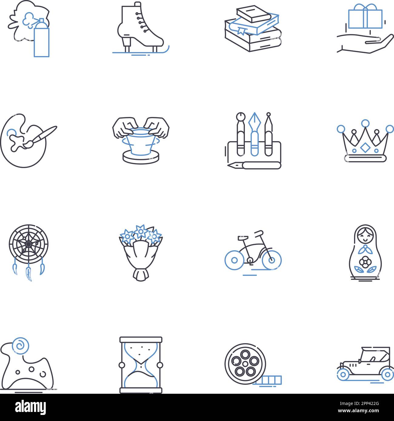 Information Technology Line Icons Collection Computer Software Hardware Internet Database