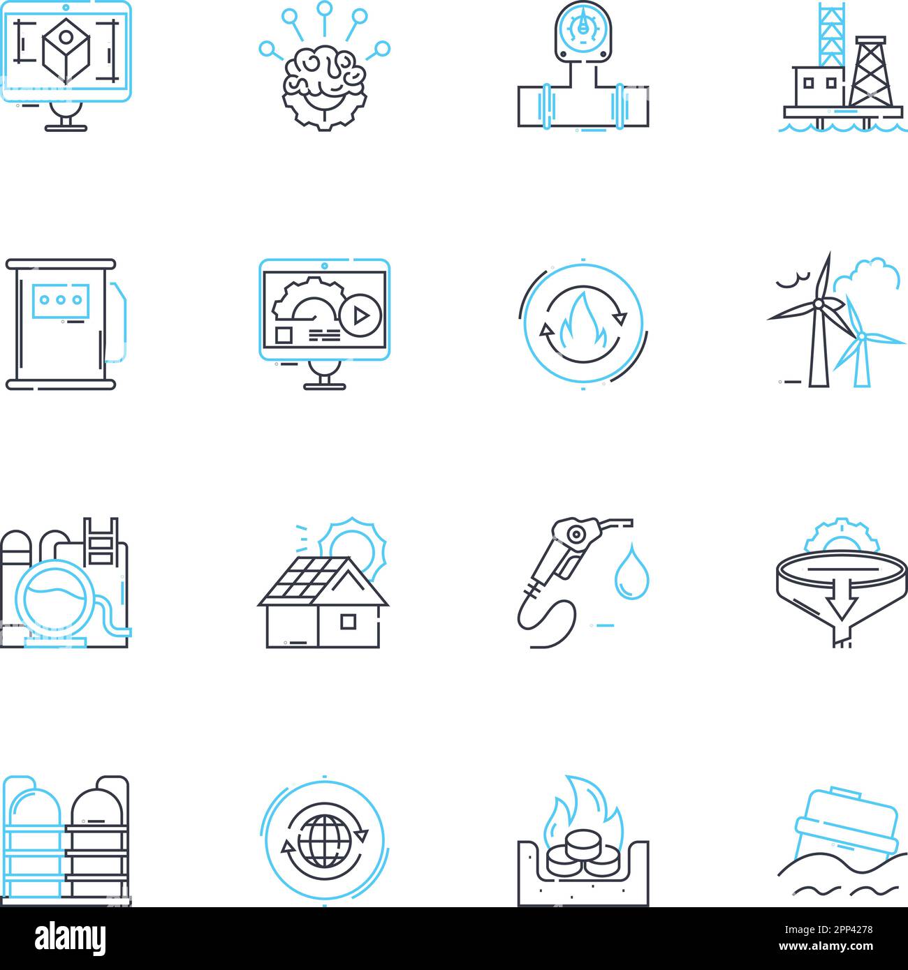 Assembly Linear Icons Set Compnts Fasteners Joining Automation