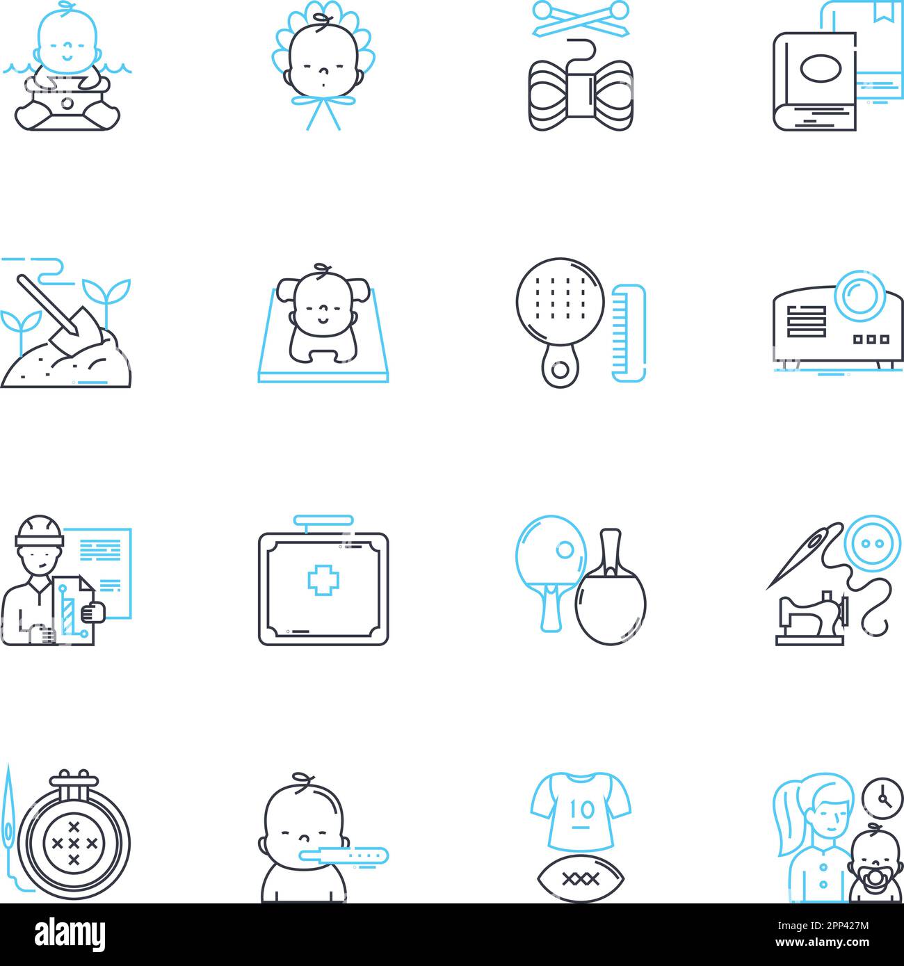 Adolescents linear icons set. Teenagers, Puberty, Horms, Identity ...
