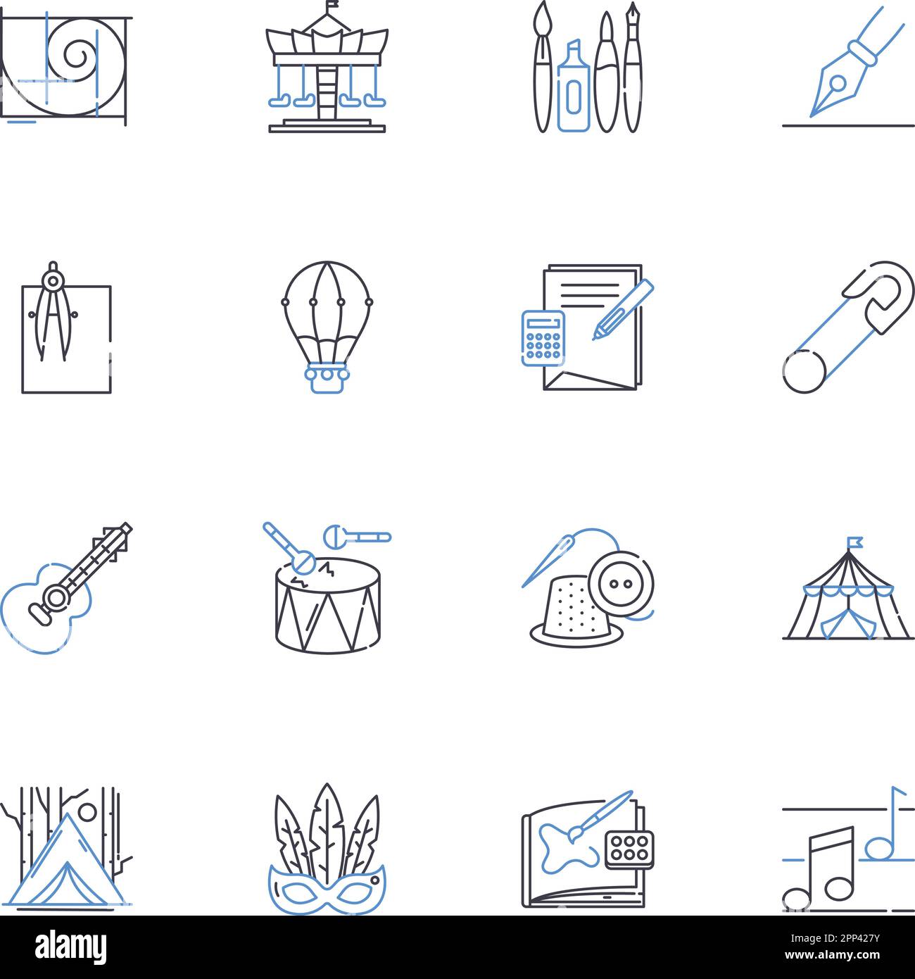 Animation art line icons collection. Motion, Movement, Fluidity ...