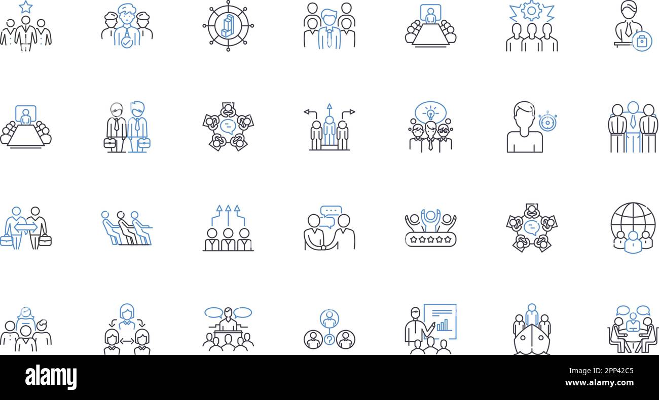Customer Support Line Icons Collection Assistance Response