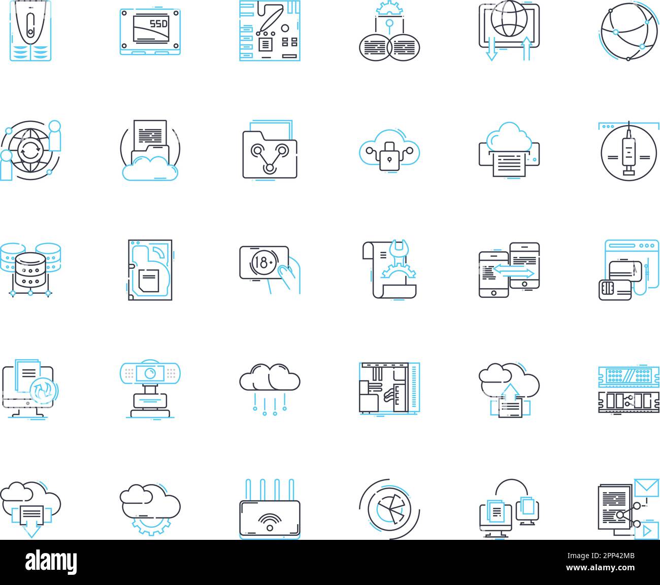 Virtual design linear icons set. Simulation, Visualization, Prototyping ... Virtual design linear icons set. Simulation, Visualization, Prototyping ...
