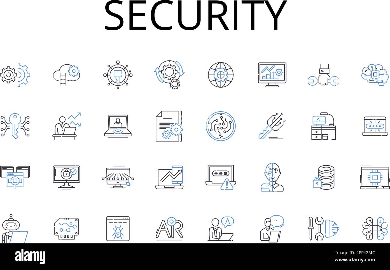 Security line icons collection. Protection, Safeguard, Safety, Defense ...