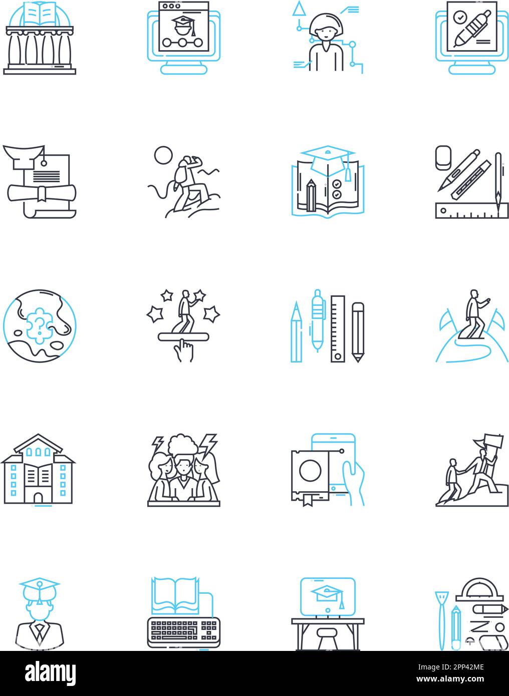 Advanced instruction linear icons set. Critical thinking, Creativity ... Advanced instruction linear icons set. Critical thinking, Creativity ...