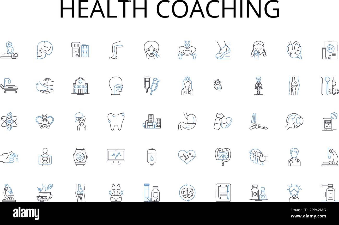 Health coaching line icons collection. Assessment, Analysis, Appraisal ...