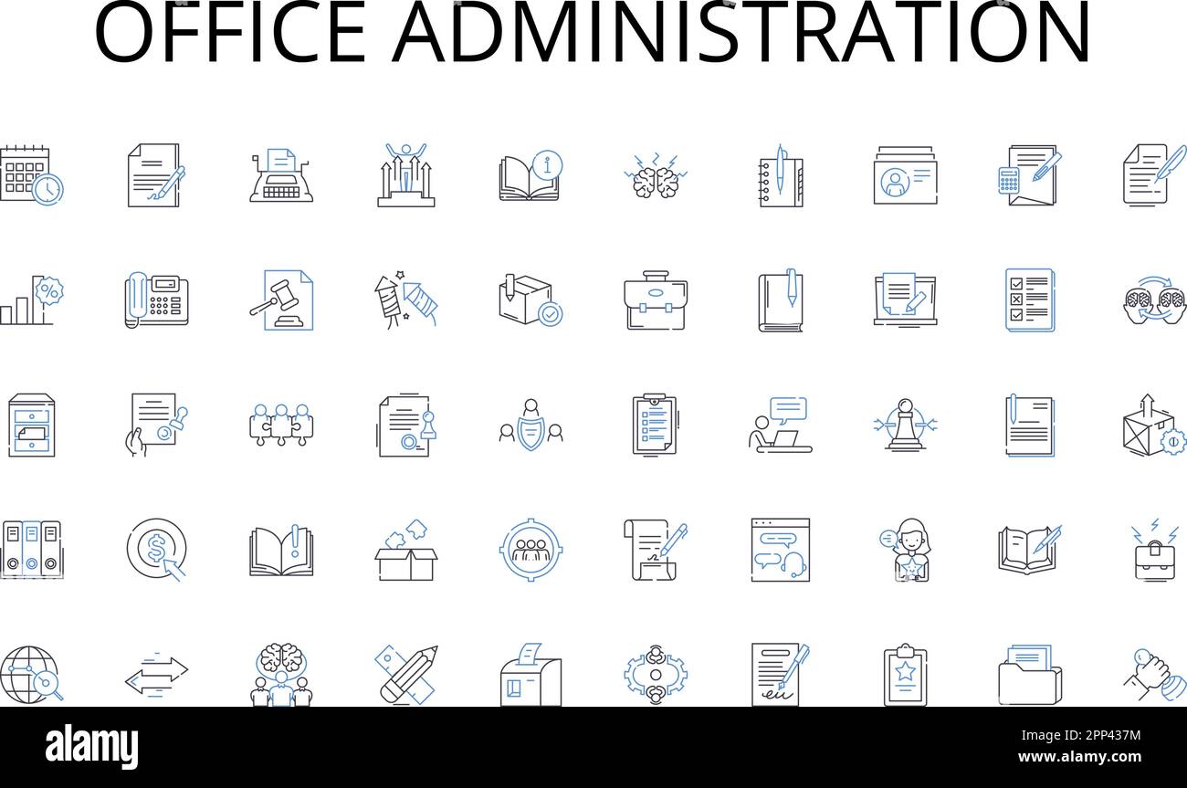 Office administration line icons collection. Collaboration, Partnership ...
