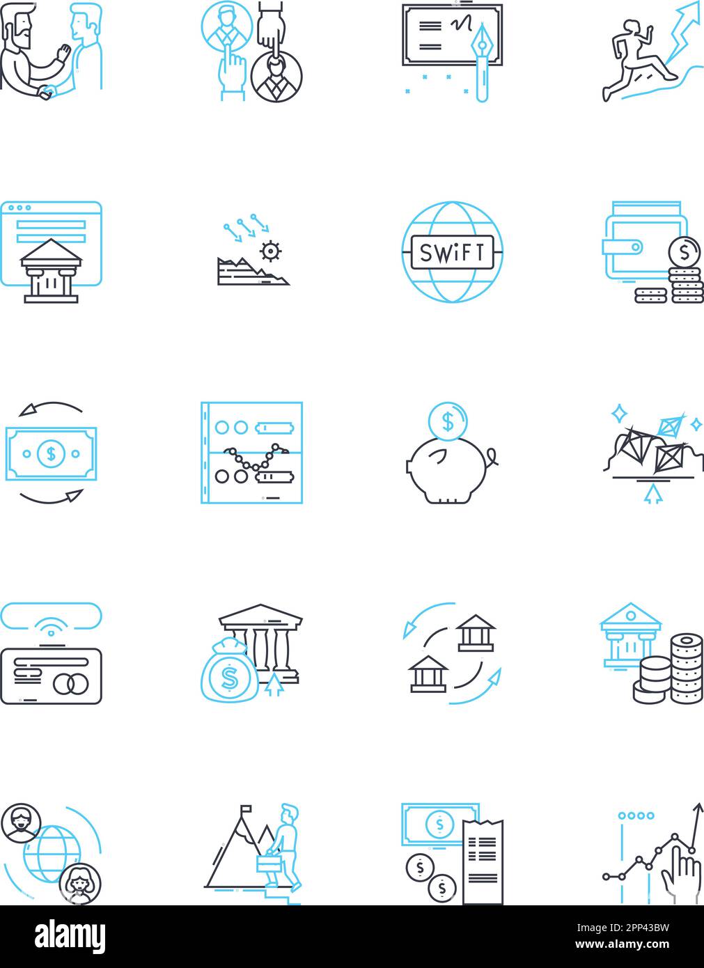 Trade finance linear icons set. Import, Export, Insurance, Letters ... Trade finance linear icons set. Import, Export, Insurance, Letters ...