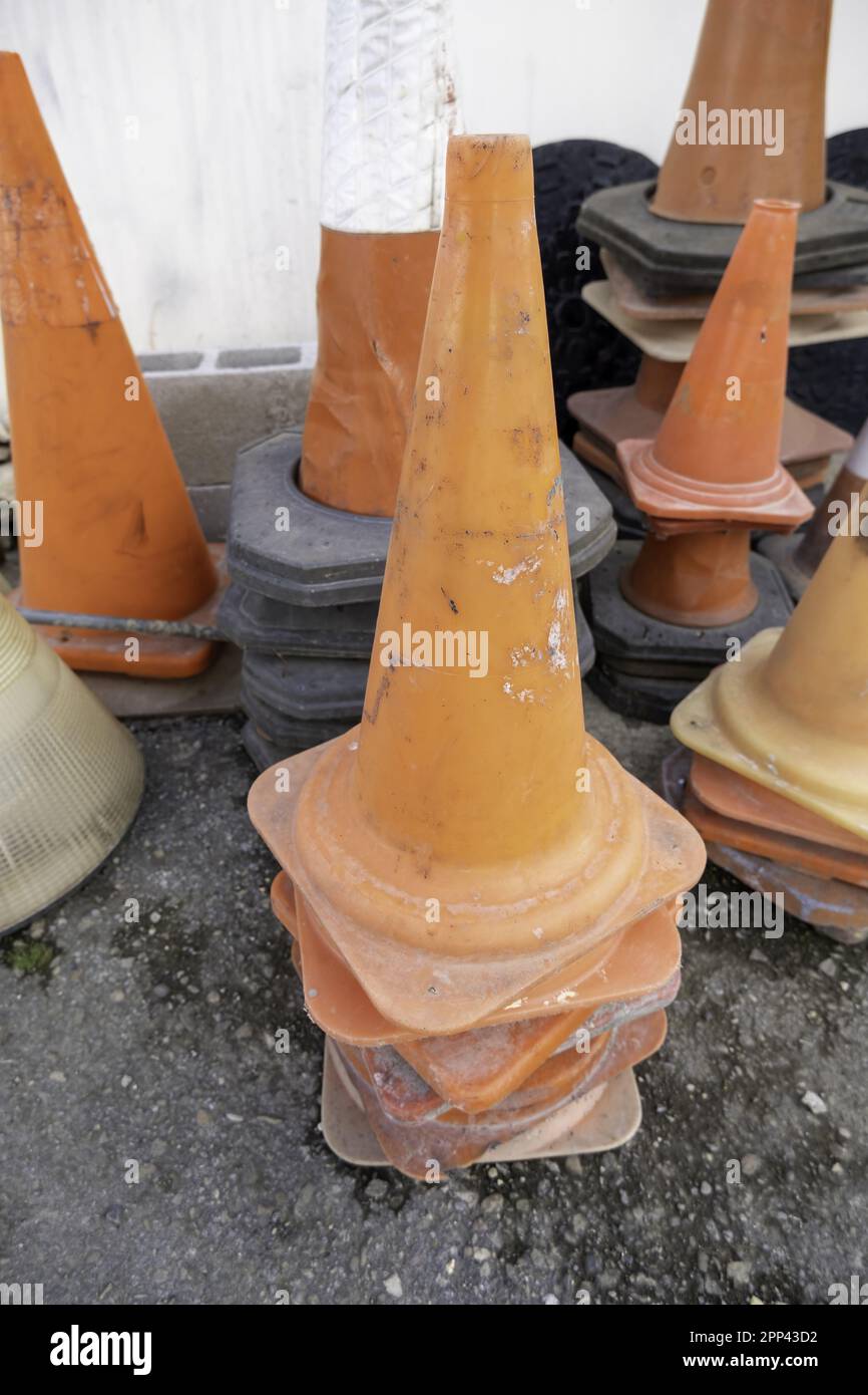 Detail of work signals for vehicle traffic, protection and security ...