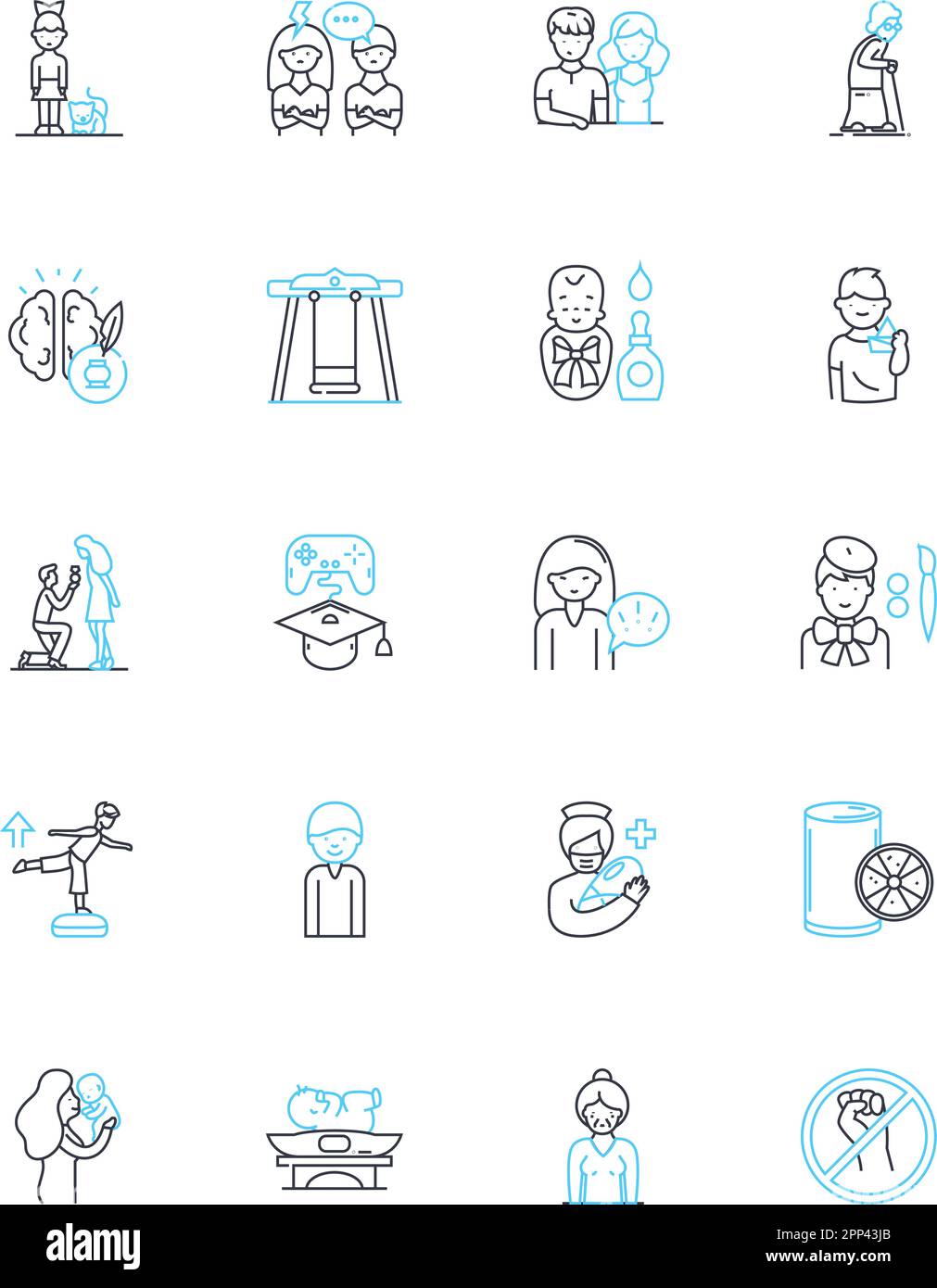 Kindred linear icons set. Family, Relationships, Bloodlines, Connection ...