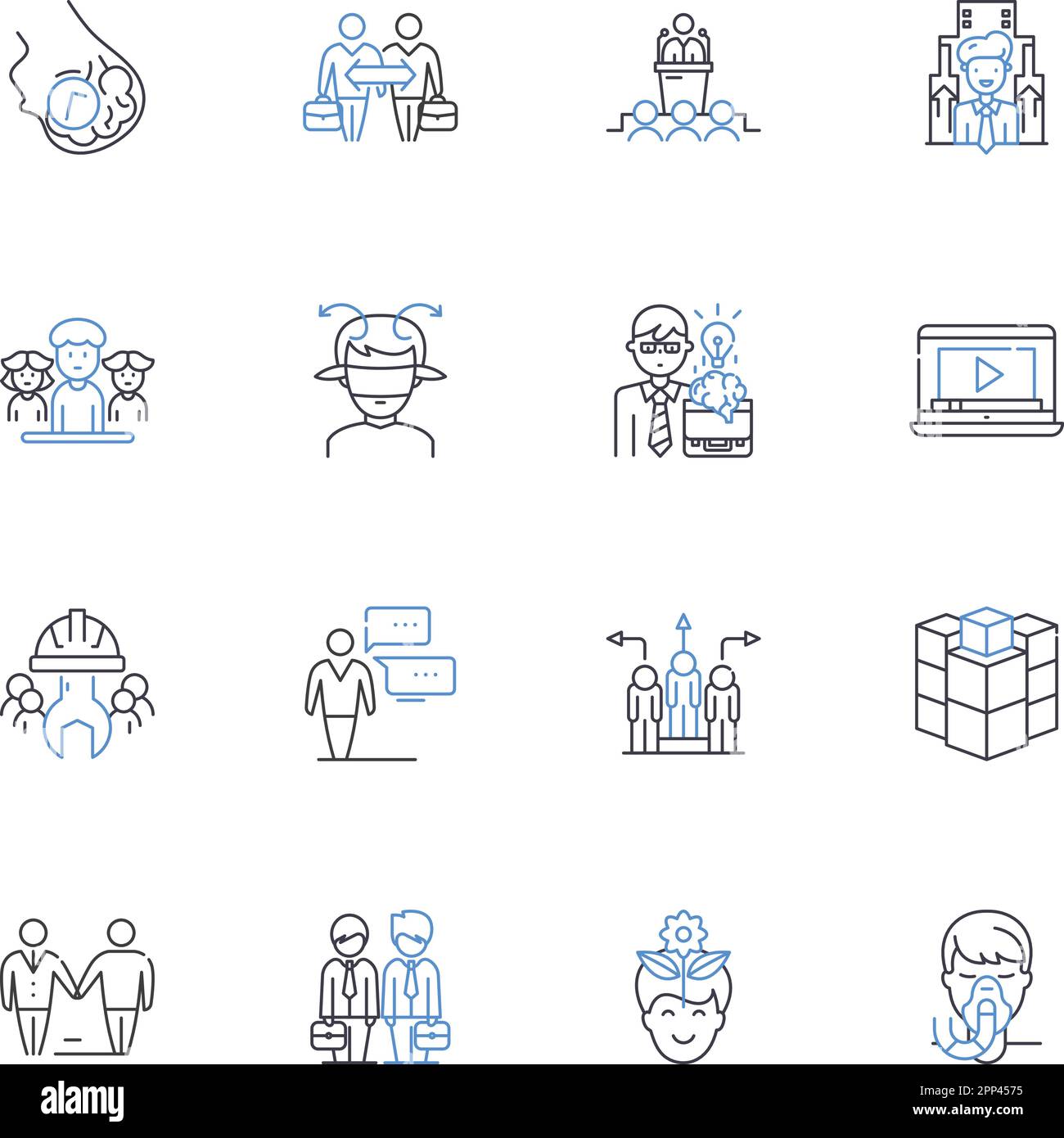 Image Branding Line Icons Collection Identity Logo Recognition Reputation Visual Design