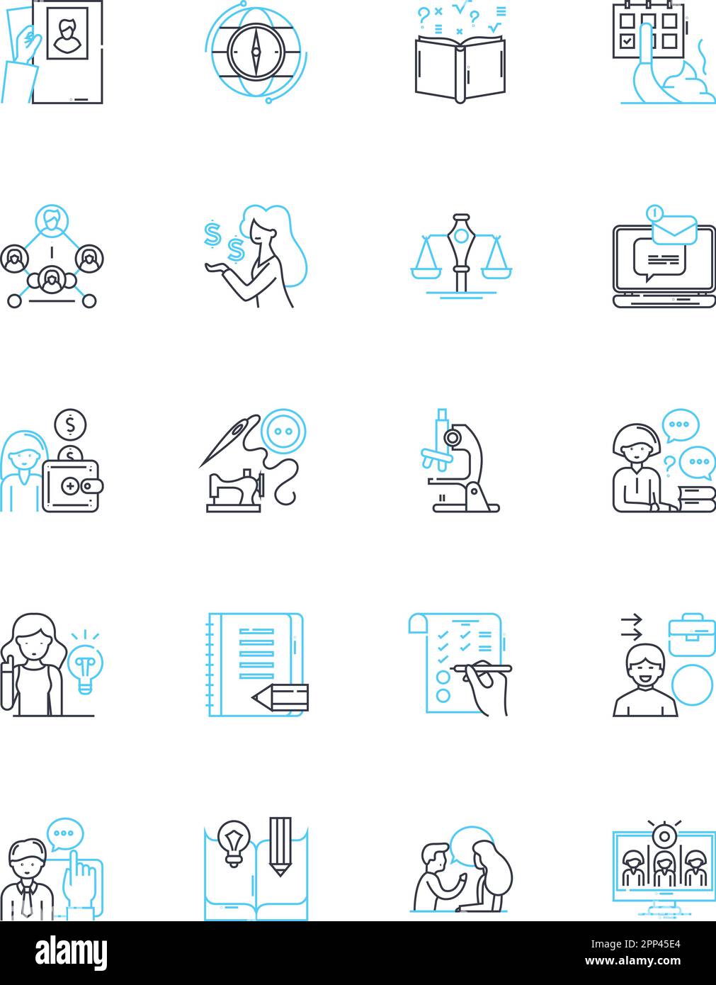 Web-based education linear icons set. Online, E-learning, Distance ... Web-based education linear icons set. Online, E-learning, Distance ...