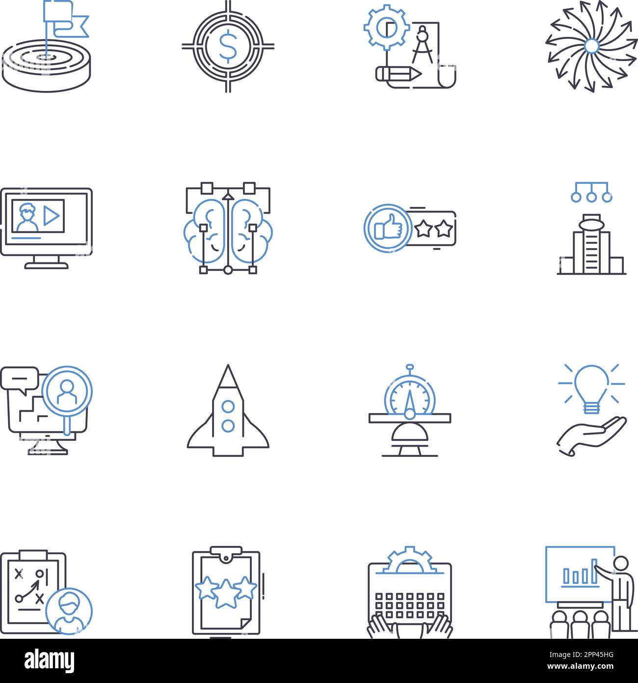 Imagining and envisioning line icons collection. Fantasy, Dreaming ...