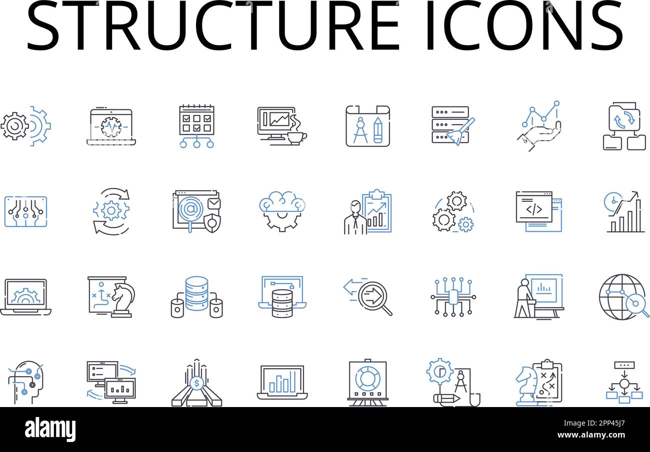 Structure icons line icons collection. Design Elements, Navigation ...