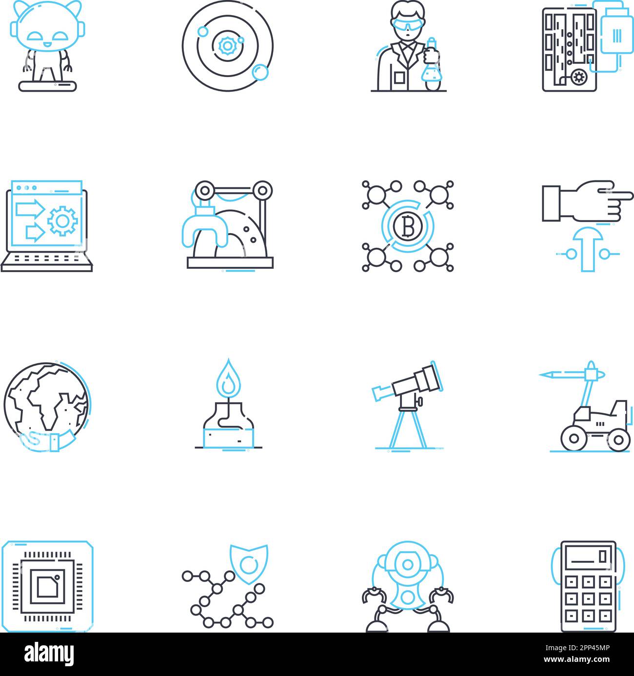 Synthetic creation linear icons set. Artificial, Constructed, Simulated ... Synthetic creation linear icons set. Artificial, Constructed, Simulated ...