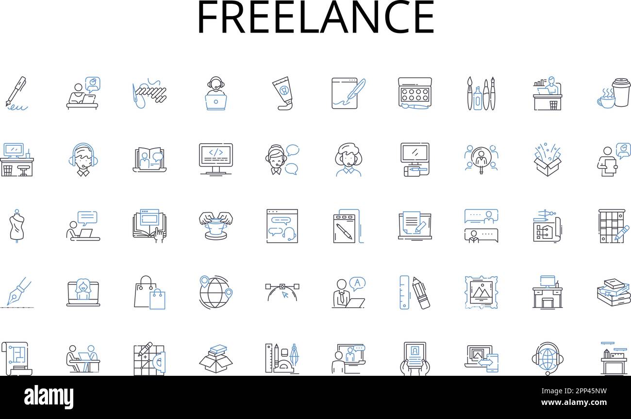 Freelance line icons collection. Construction, Architecture ...
