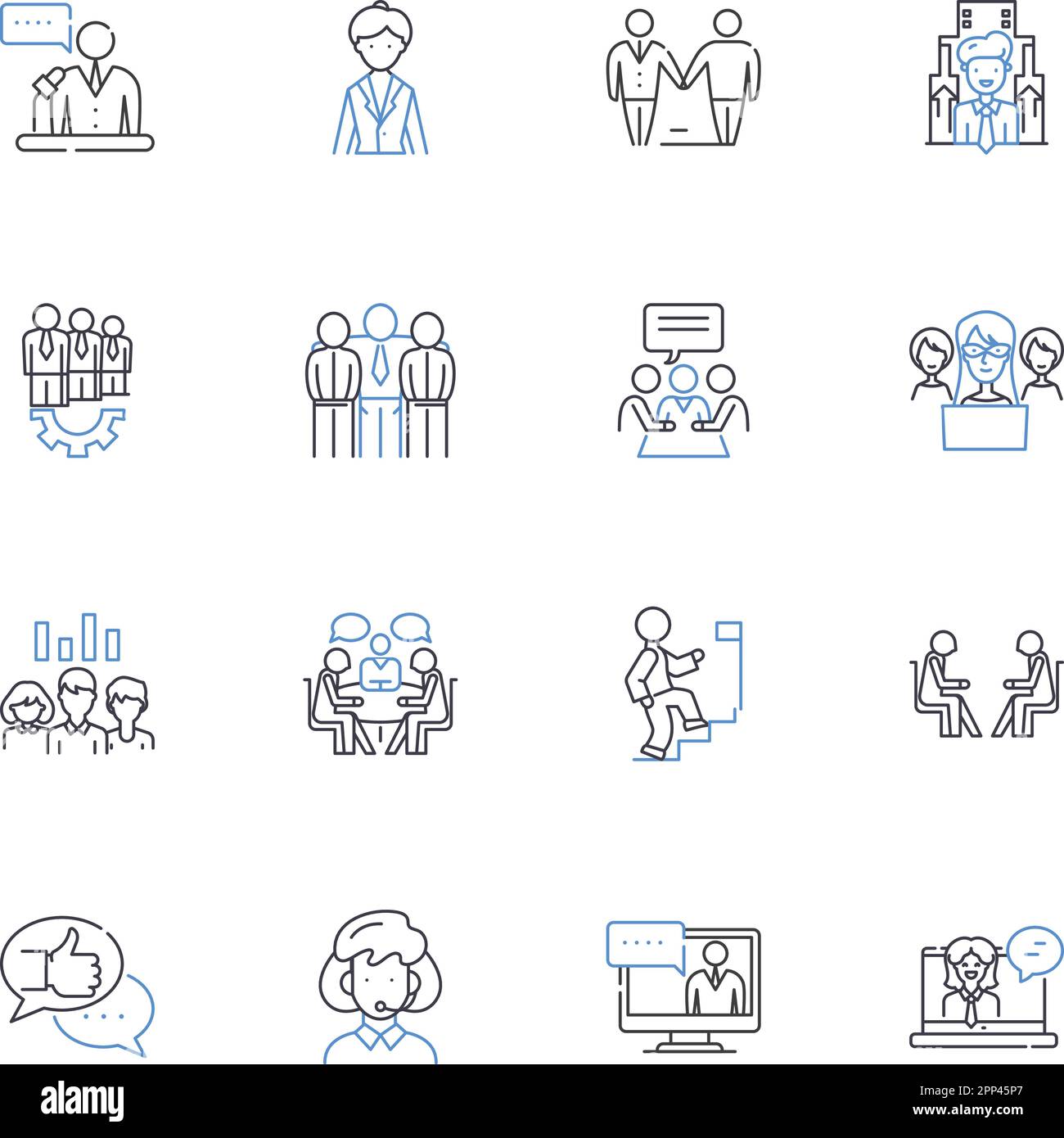 Human progression line icons collection. Evolution, Advancement ...