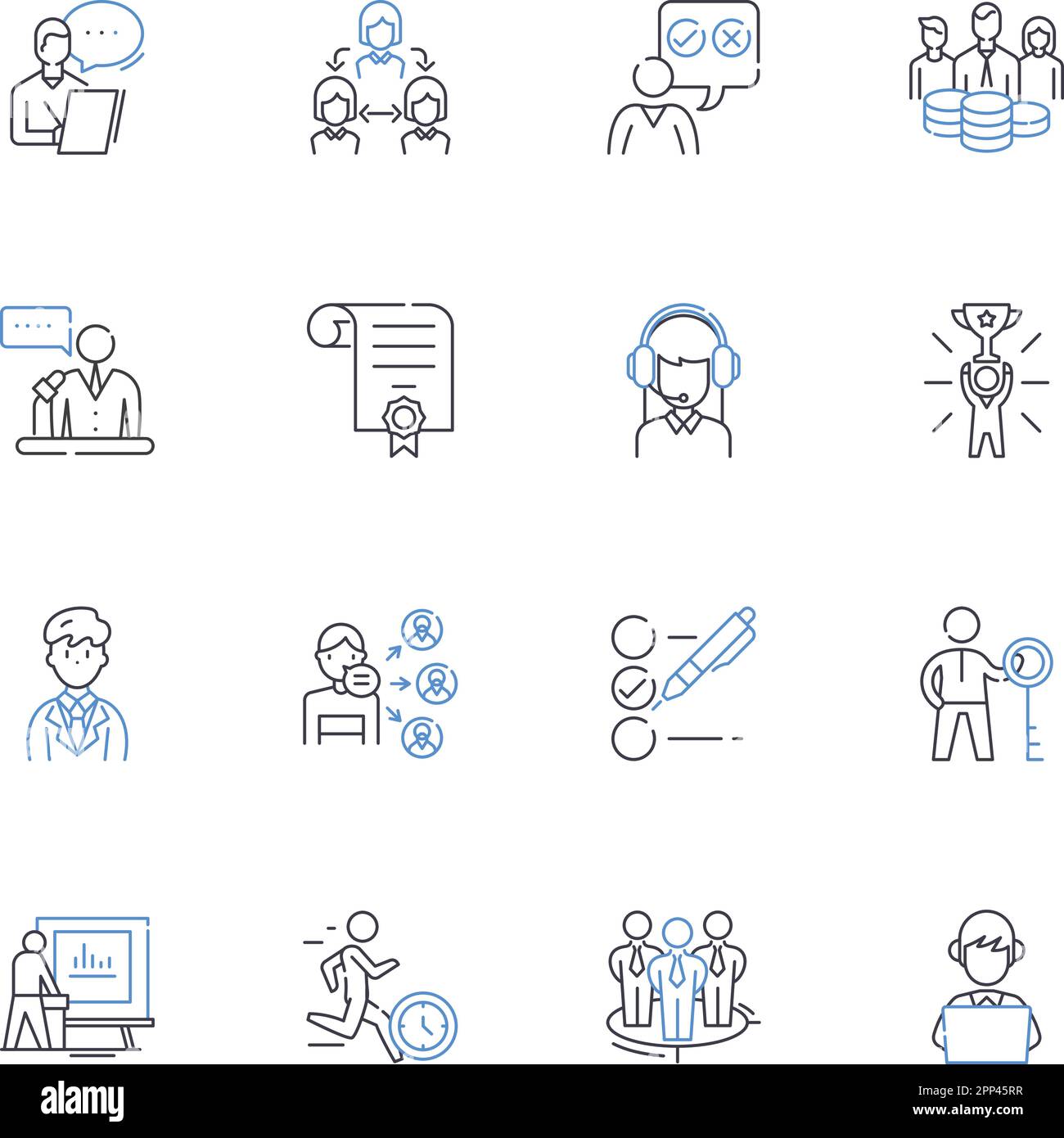 Performance conduct line icons collection. Accountability, Achievement ...