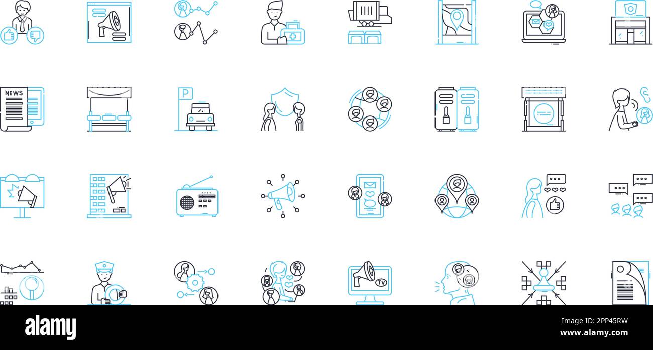 Intelligent populace linear icons set. Educated, Knowledgeable, Astute ...