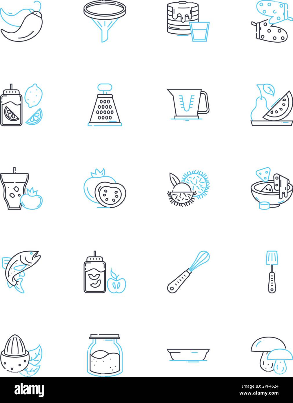 Restaurant field linear icons set. Hospitality, Cuisine, Menu, Ambiance ...