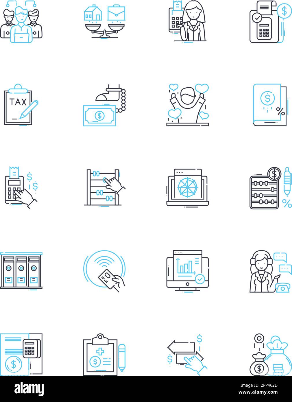 Social art linear icons set. Community, Creativity, Expression ...