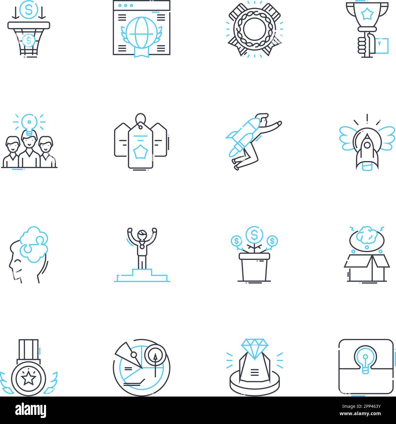 Instructing linear icons set. Guidance, Education, Teaching, Coaching, Advising, Mentorship ...