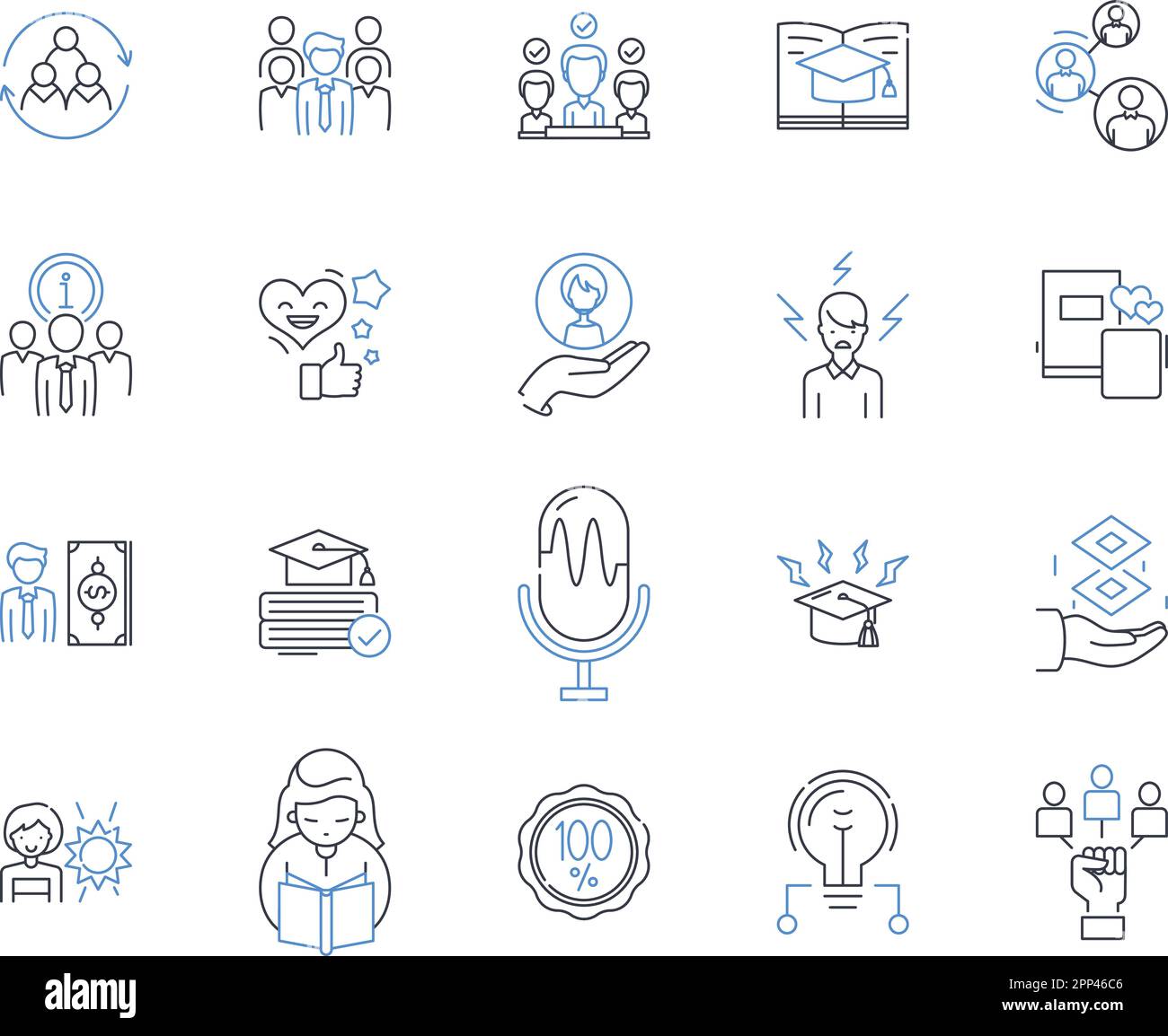 Curriculum sector line icons collection. Education, Learning, Teaching ...